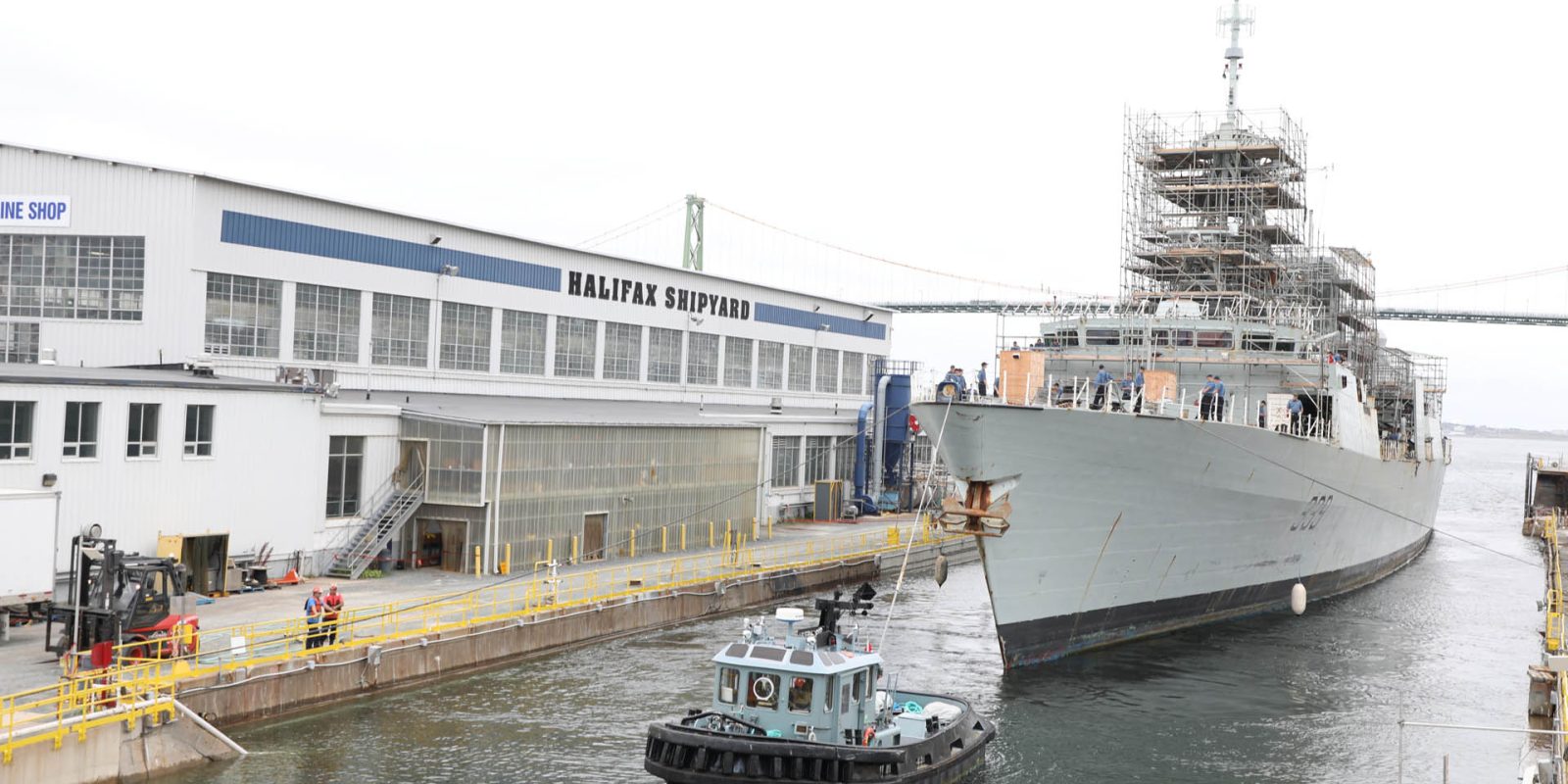 HMCS Charlottetown arrives at Halifax Shipyard - Irving Shipbuilding