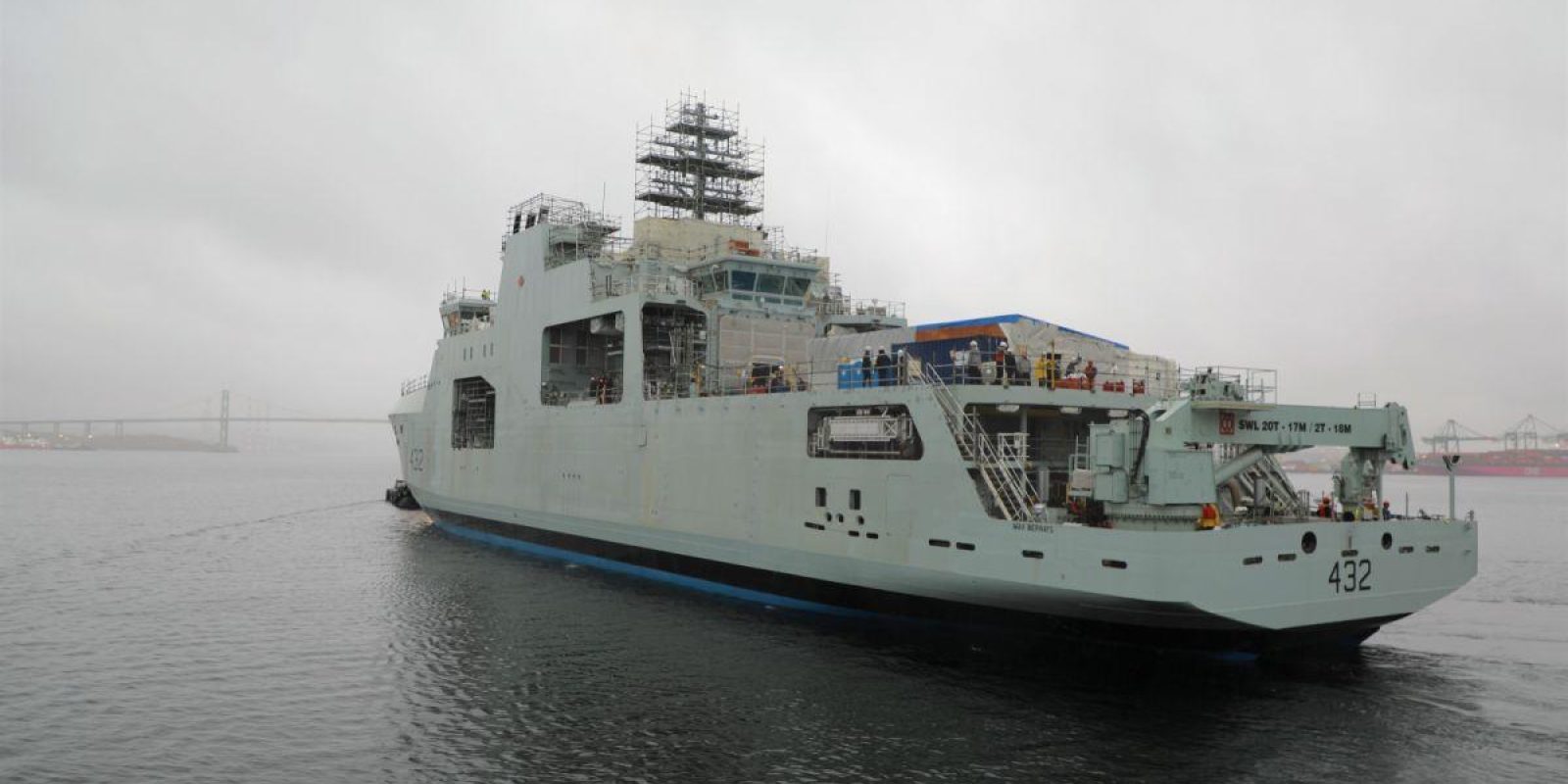 Launch of Future HMCS Max Bernays - Irving Shipbuilding