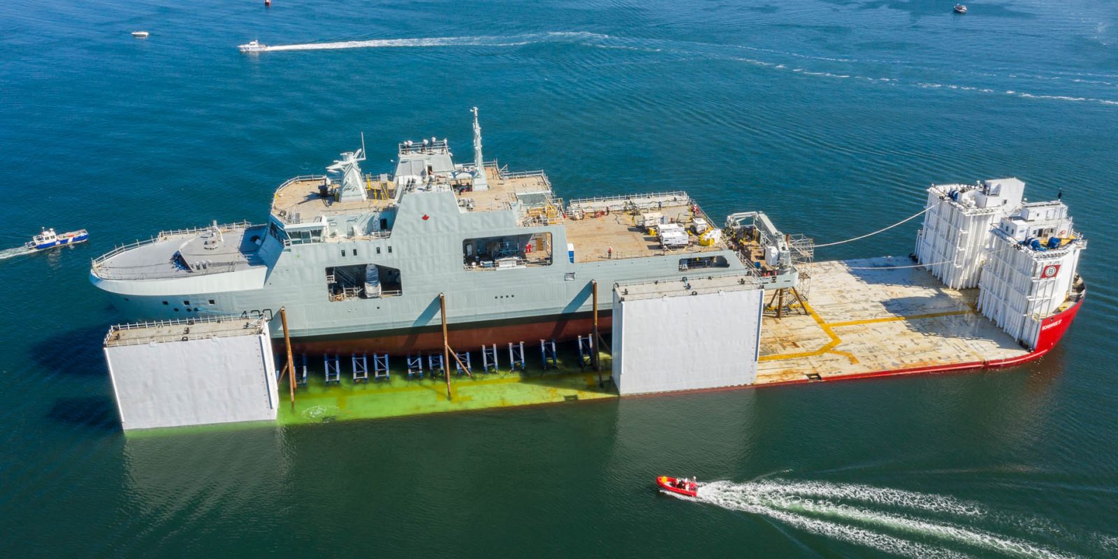 Launching the future HMCS Harry DeWolf - Irving Shipbuilding