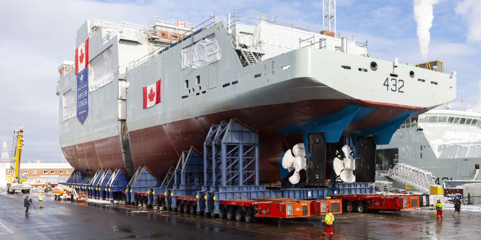 Major Milestone for future HMCS Max Bernays: First Mega Blocks unite ...